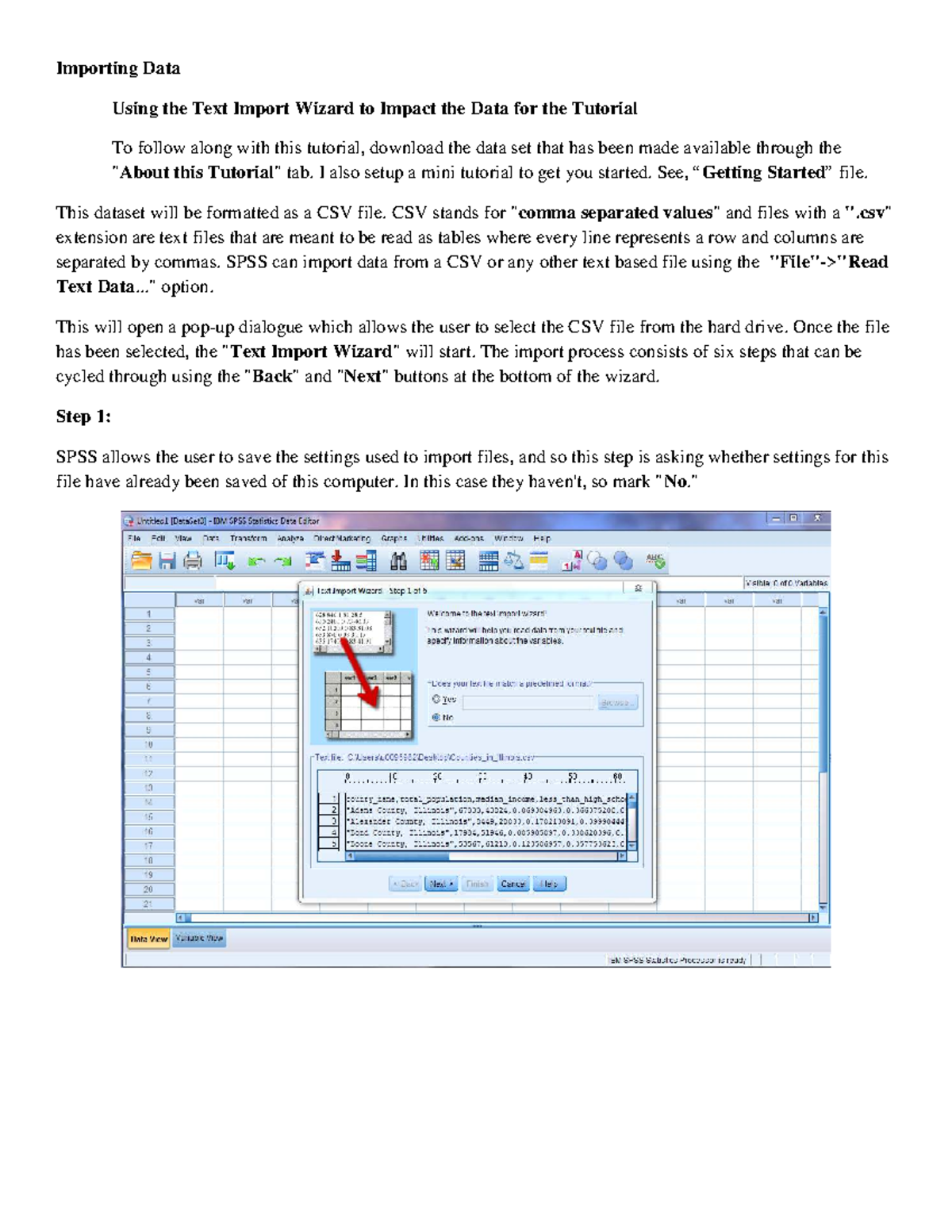 Importing Data Using Text Import Wizard - Data Analysis Guide - Studocu
