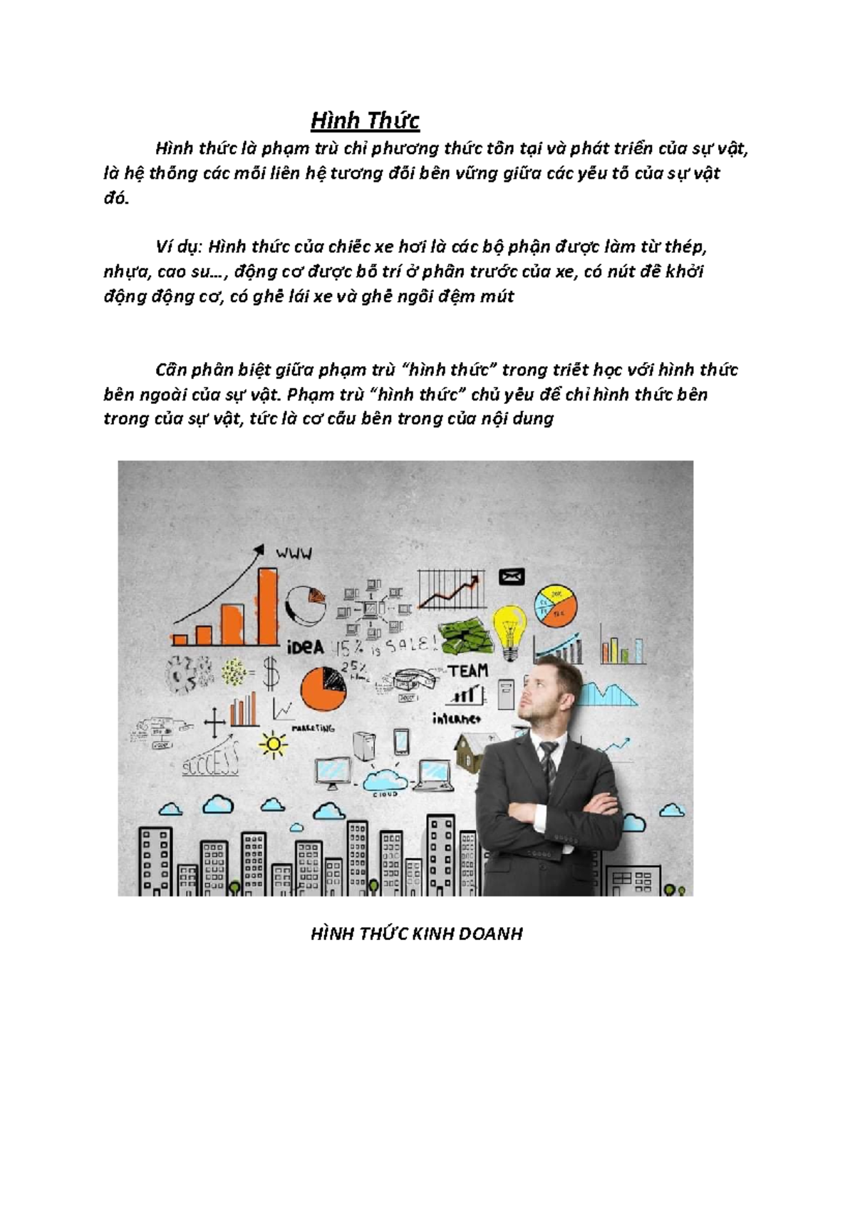 Tài-liệu - abc - Hình Th c ứ Hình th c là ph m trù ch ph ng th c tồồn t i và phát tri n ứ ạ ỉ ươ ...