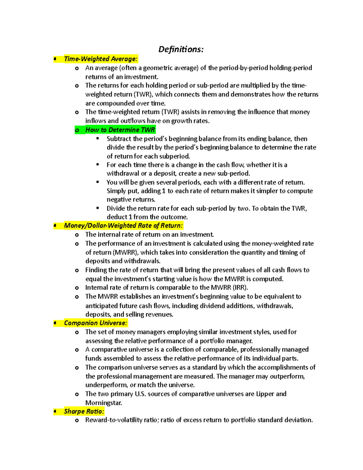 Chapter 24 - Evaluating Portfolio Performance: Key Metrics Explained ...