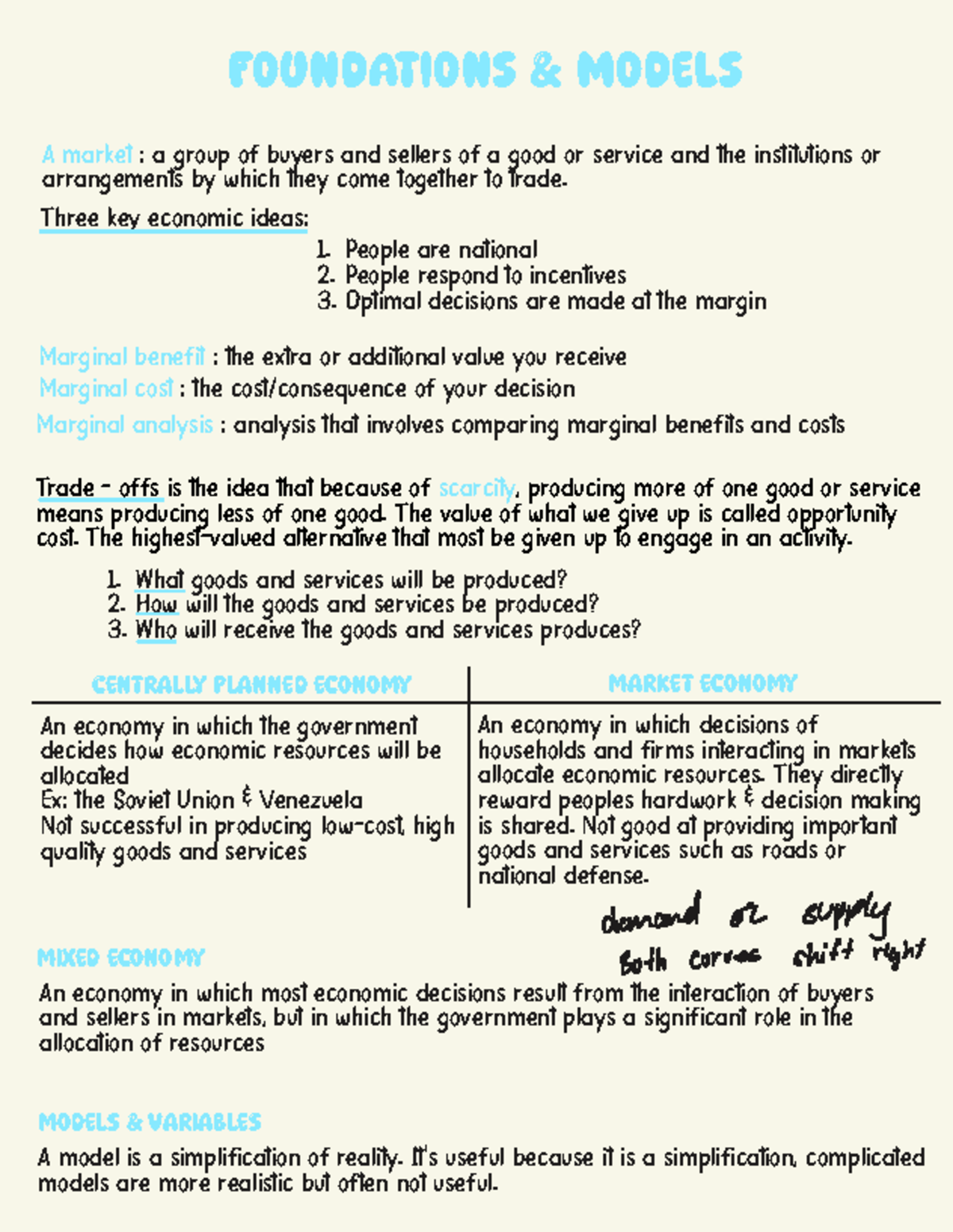 Macro Economics - Foundations of Market Models and Key Concepts - Studocu