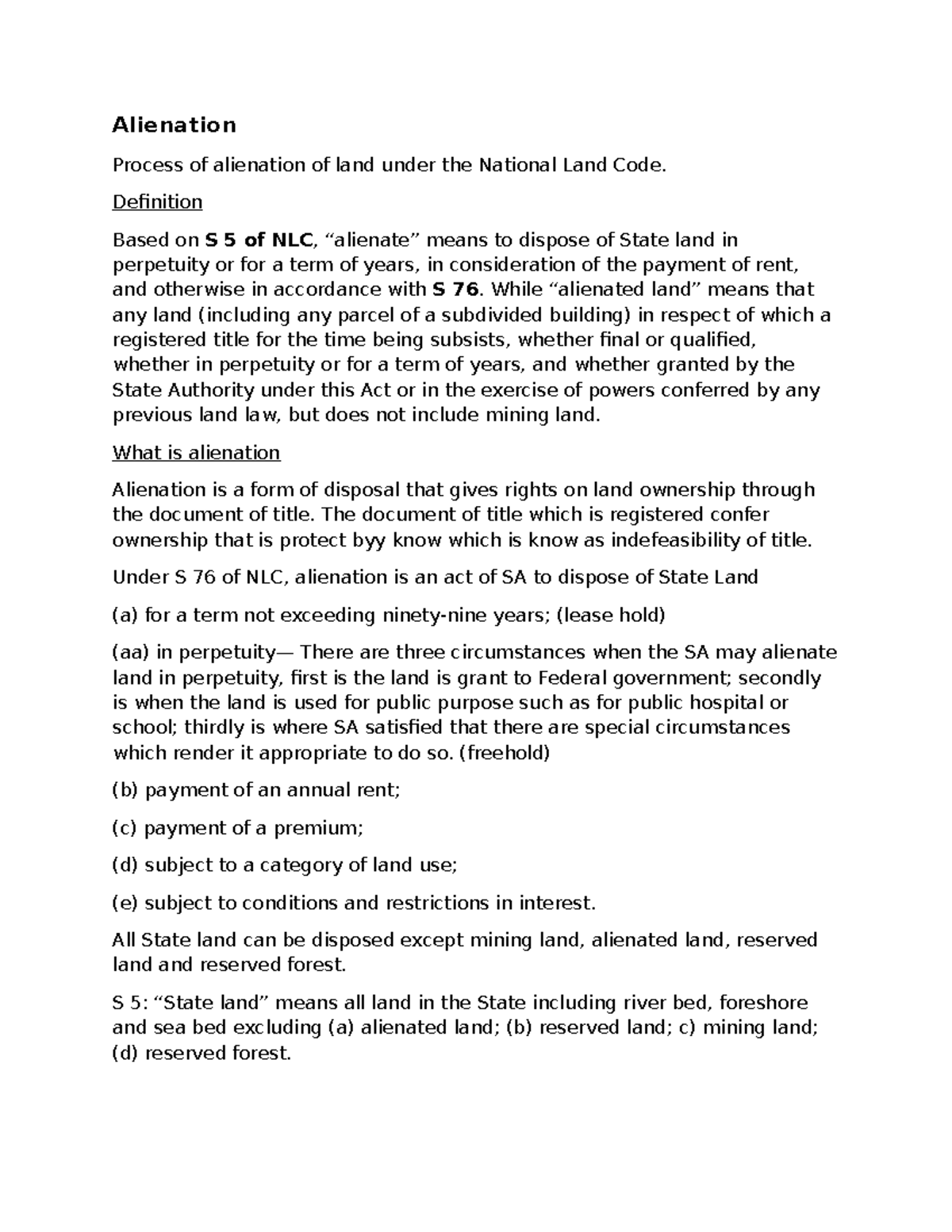 Alienation of Land under National Land Code (NLC) - Comprehensive Guide ...