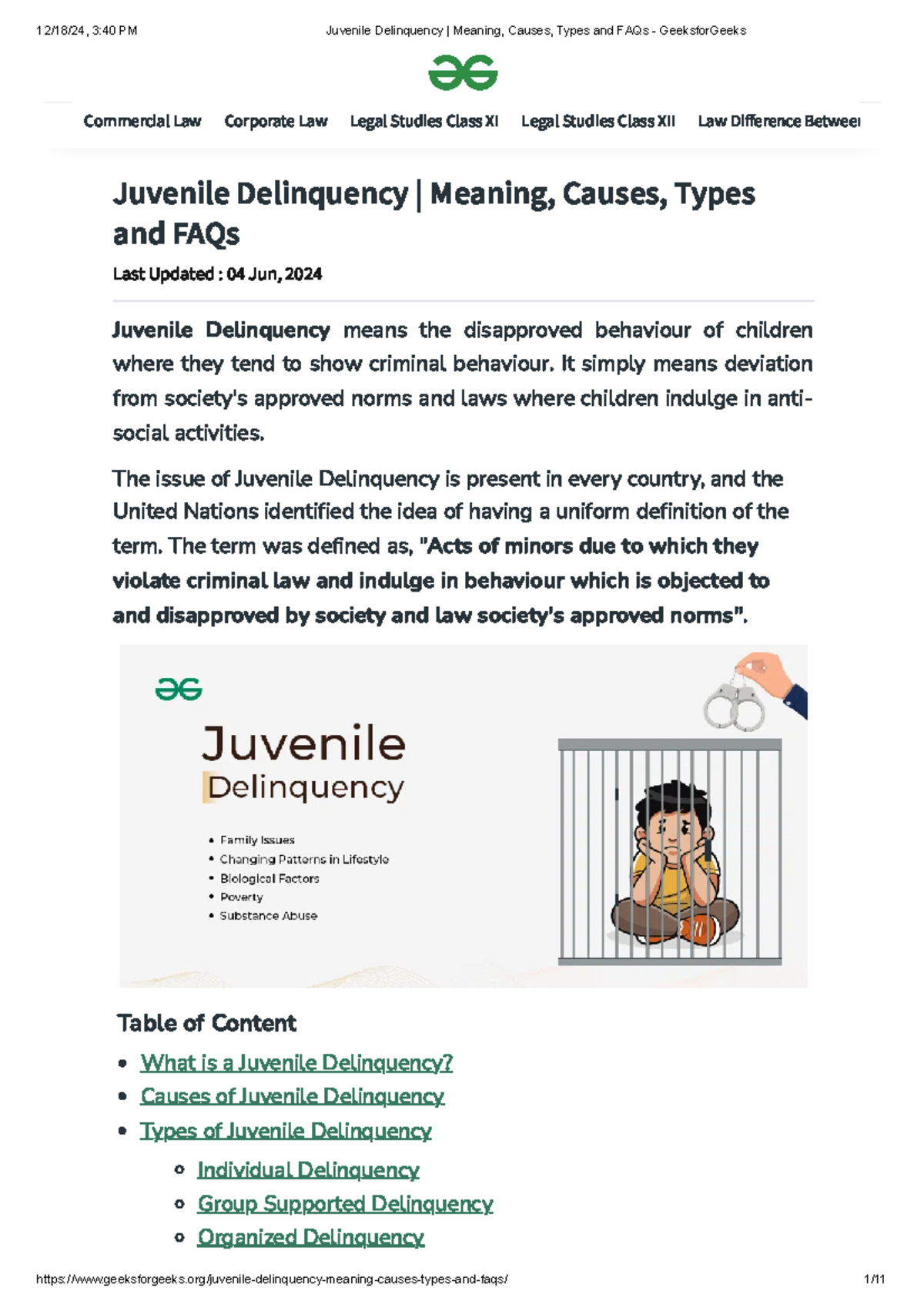 Juvenile Delinquency Meaning, Causes, Types - It simply means deviation ...