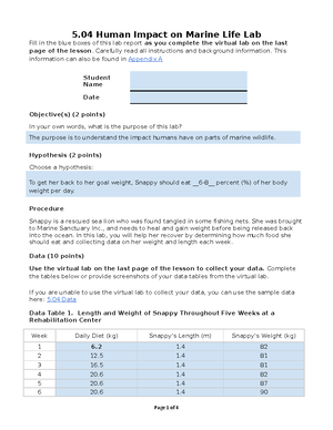 Copy of 5.04 Lab Report Template Rev 2022 - 5 Human Impact on Marine ...