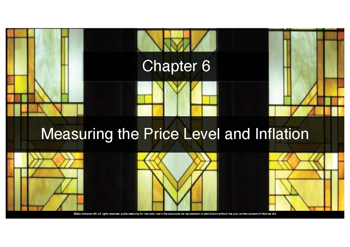 Measuring Price Levels and Inflation: Chapter 6 Overview (Econ 101 ...
