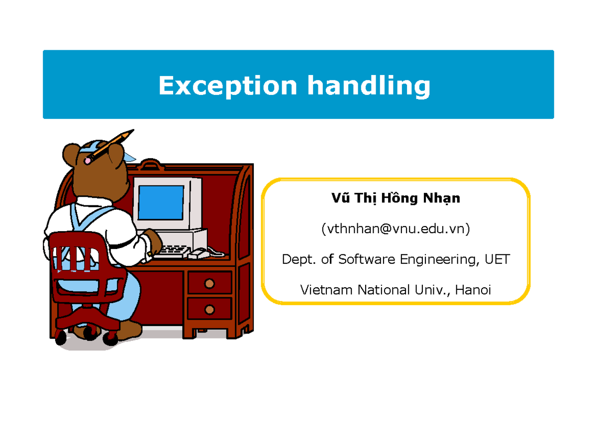 Exception Handling in Java: Understanding Errors and Exceptions - Studocu