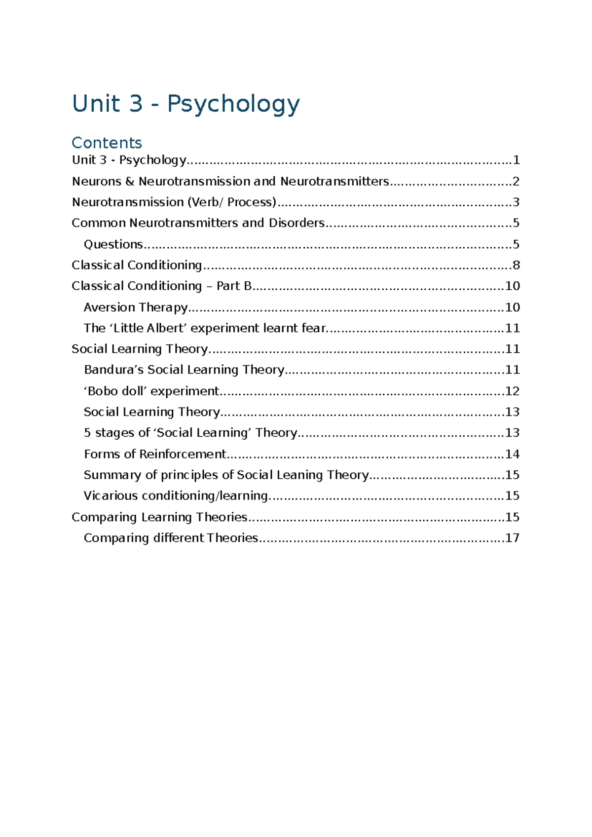 Social Learning Theory & Bobo Doll Experiment (Unit 3 - Psychology ...