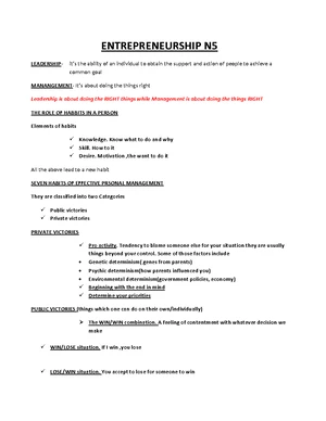 Sales Management N5 Module 1 - Lecture Notes on Personal Selling - Studocu