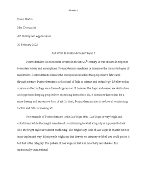 Virtual Museum Assignment - Running Head: VIRTUAL MUSEUM VISIT Part 1 ...