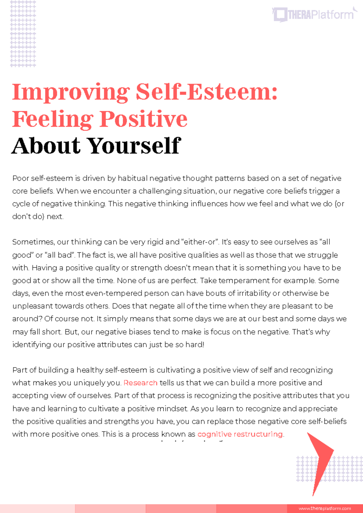 Improving Self-Perception: Positive Attributes & Mindset Strategies ...