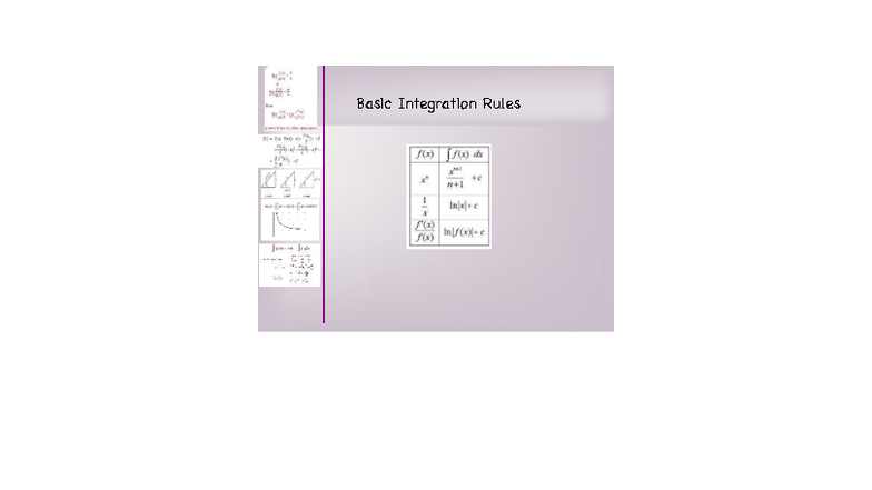 Basic Integration Rules and Substitution Techniques - MATH B6A - 1 ...