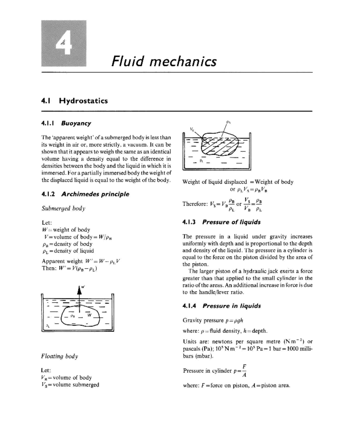 Fluid Mechanics 4.1: Hydrostatics and Pressure Analysis - Studocu