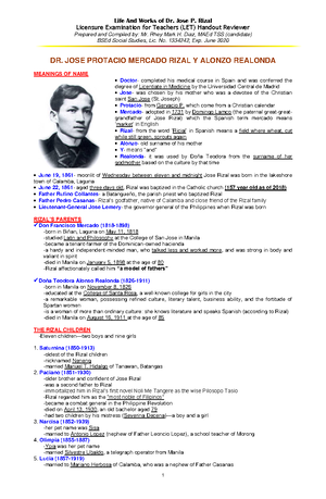 Jose Rizal Life, Works, and Writing by Zaide soft copy - JOSE RIZAL ...
