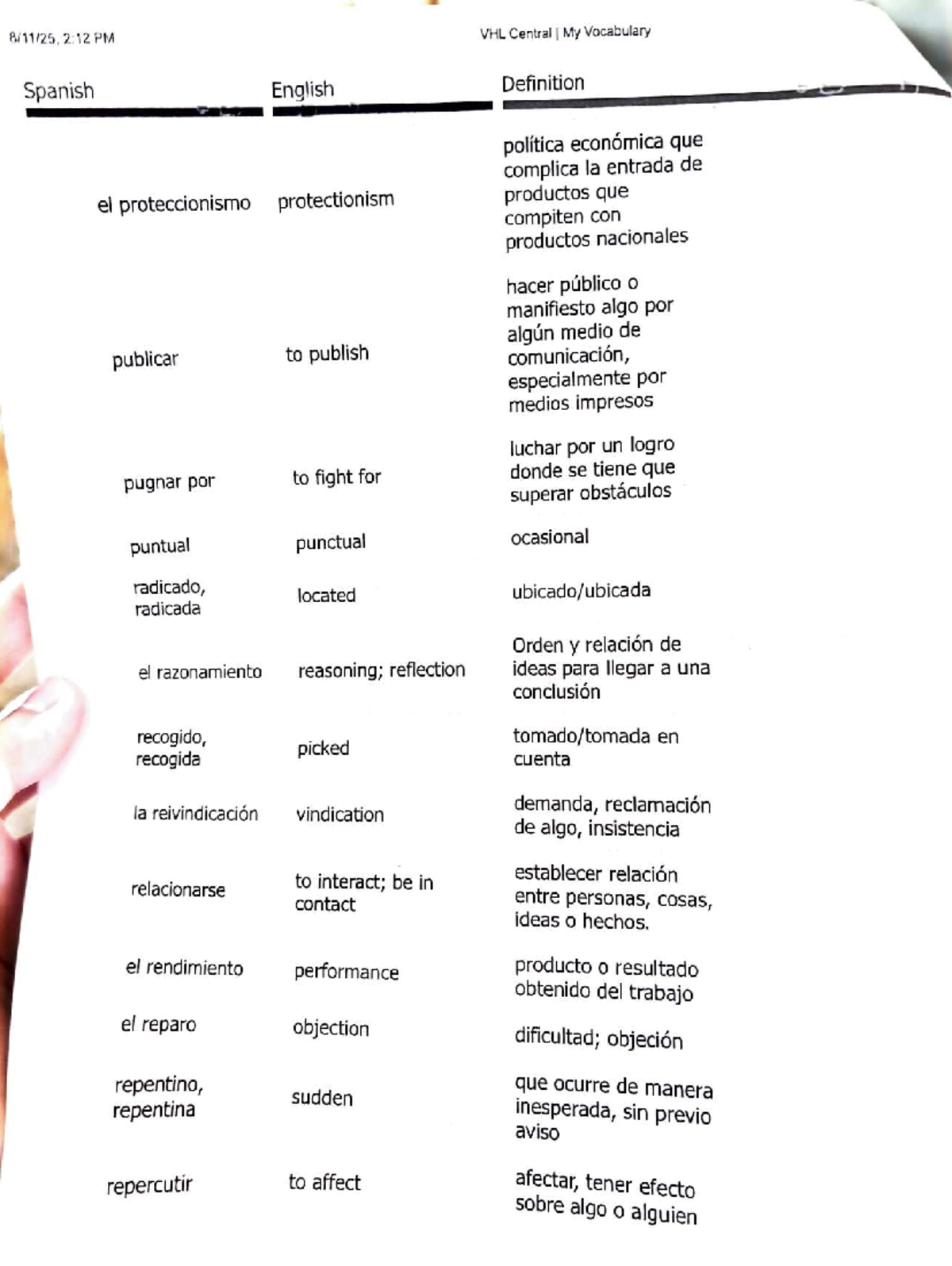 Spanish Vocabulary on Economic Terms and Their English Translations ...