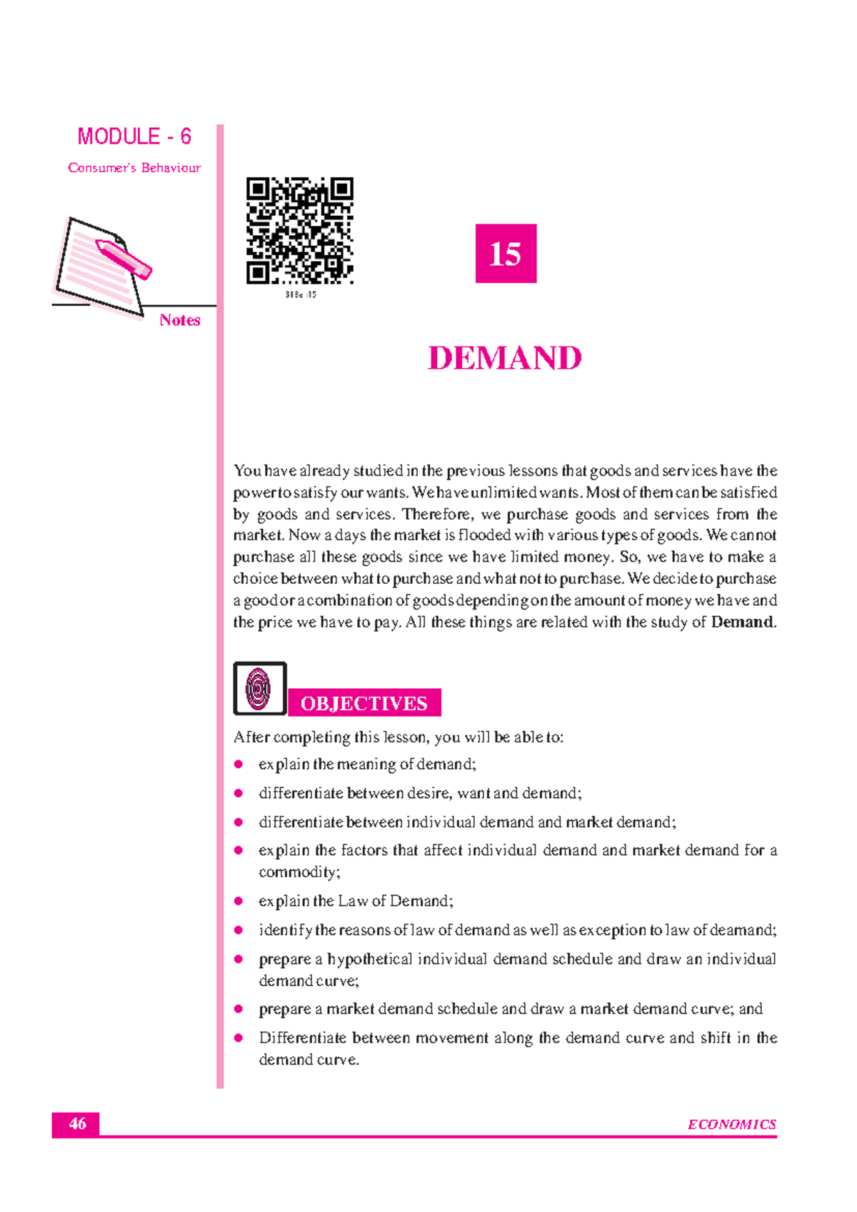 MODULE 6: Demand Behaviour - Comprehensive Notes for Class 12 Economics ...