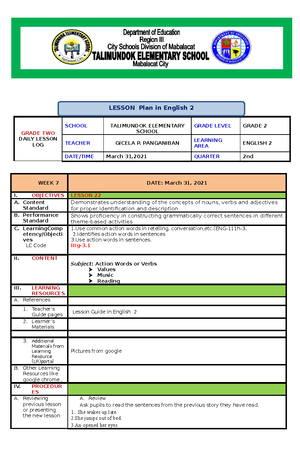 DLP-MATH 5 ( Kinds OF Fractions) - Detailed Lesson Plan in Mathematics ...