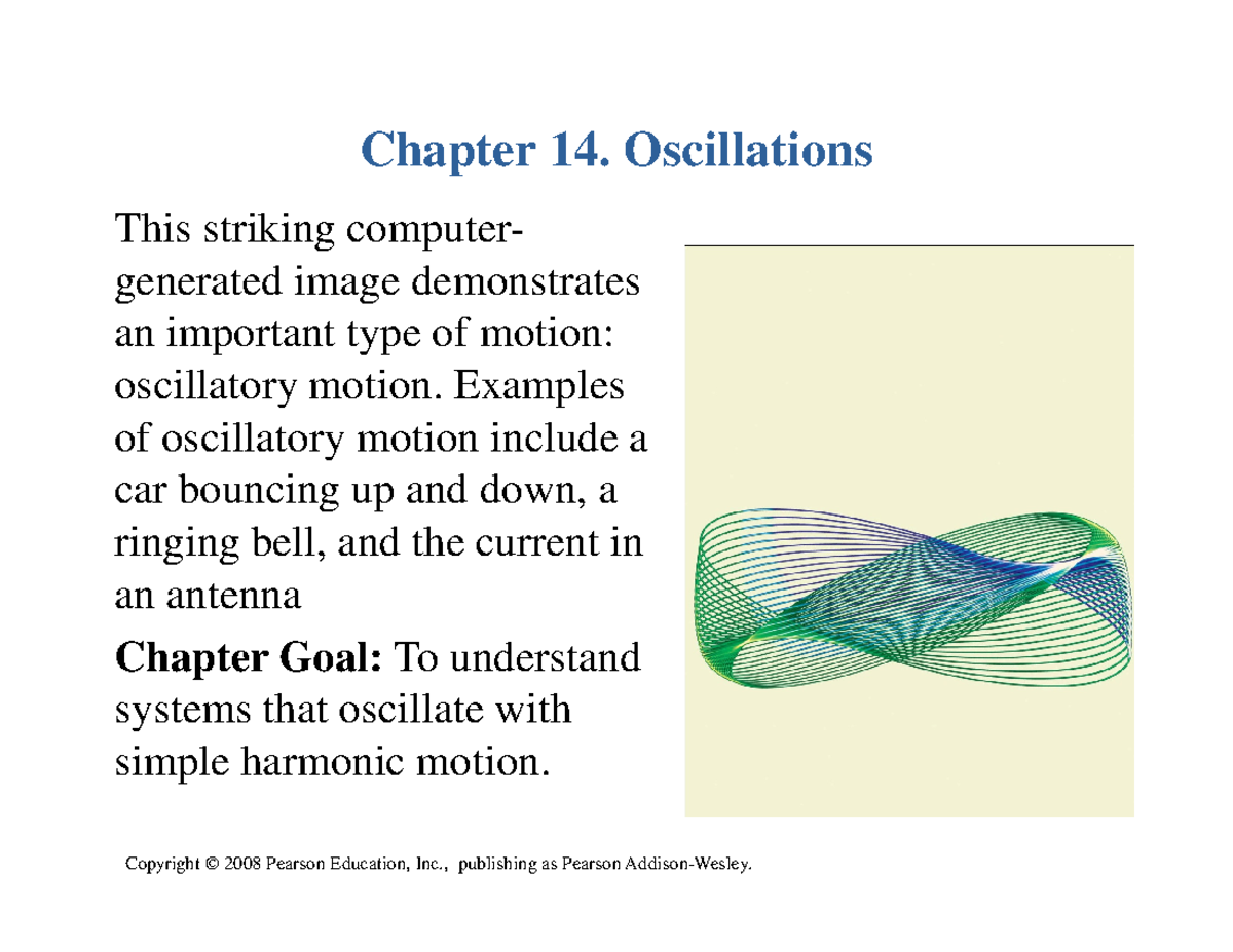 Chapter 14: Oscillations and Simple Harmonic Motion Study Guide - Studocu