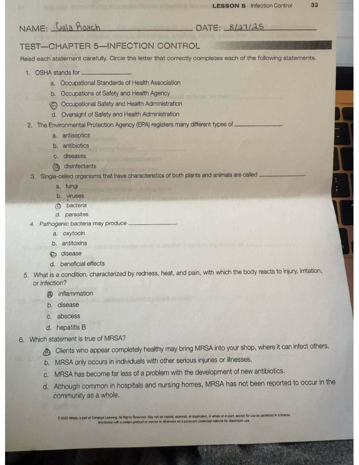 LESSON 5: Infection Control Overview and Key Concepts - Studocu