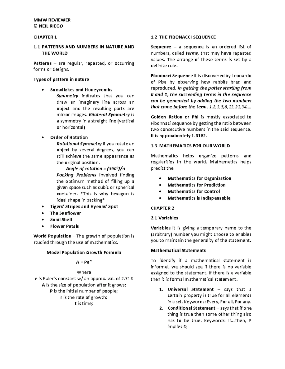 Module 1 - mathematics in the modern world - MODULE 1: MATHEMATICS ...