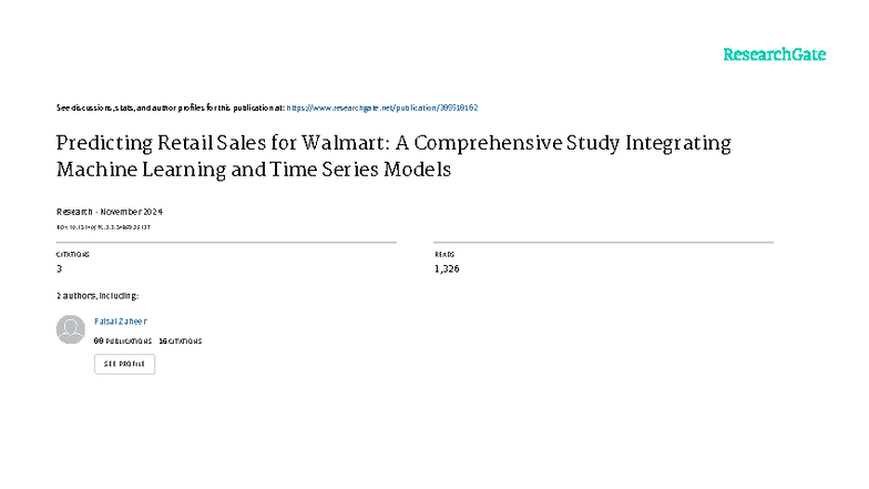 Walmart Retail Sales Prediction: ML & Time Series Models Study (2024 ...