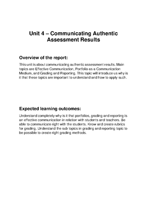 Prof Ed 311- Chapter 2 - Chapter 2 PROCESS-ORIENTED PERFORMANCE BASED ASSESSMENT 2. Process ...