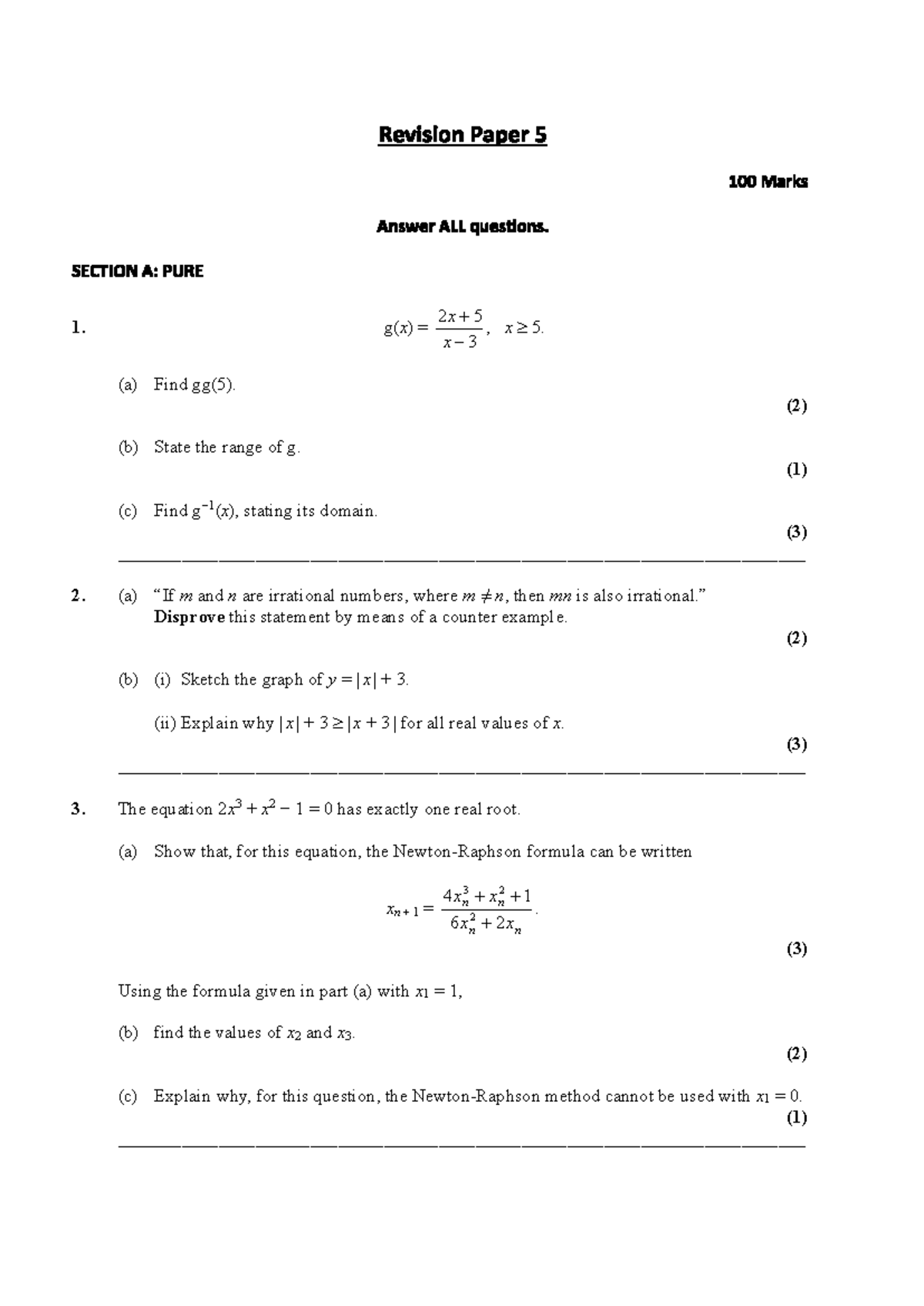 U6 MA Revision Paper 5 - Comprehensive Study Guide - Studocu