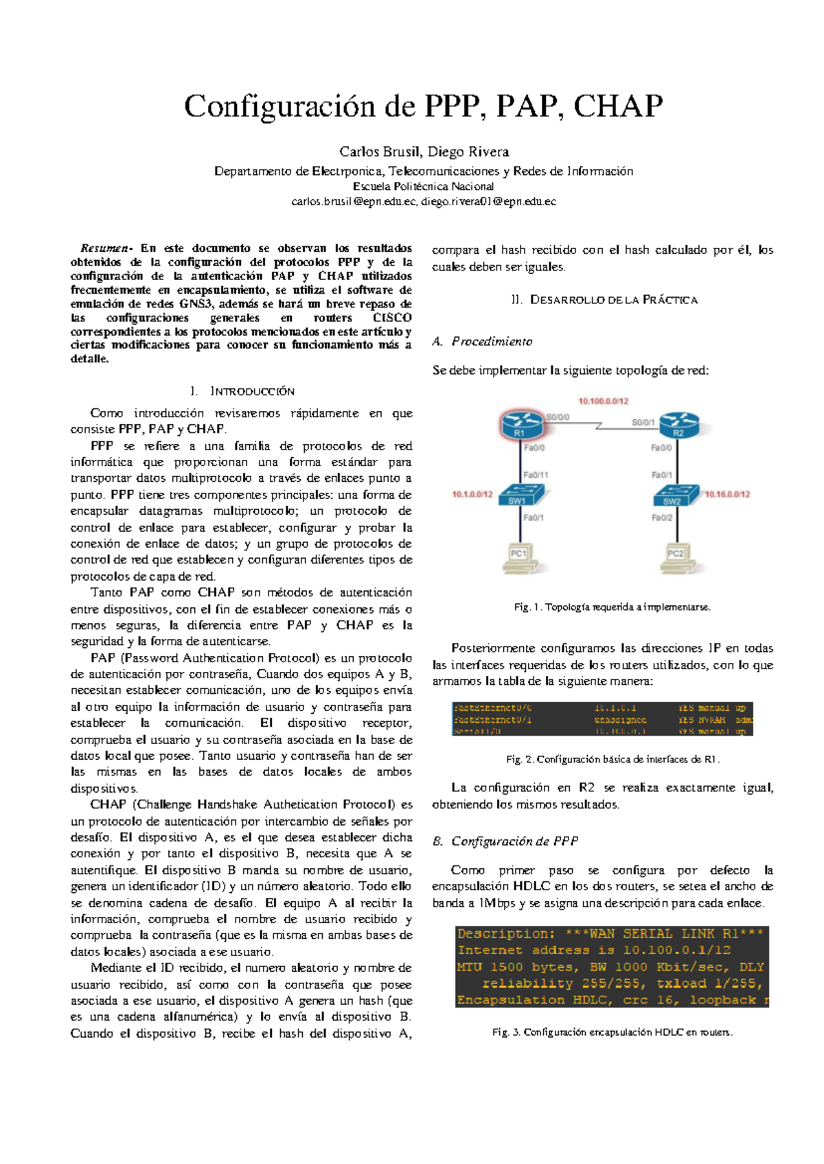 Configuración de Protocolo PPP con Autenticación PAP y CHAP - Studocu