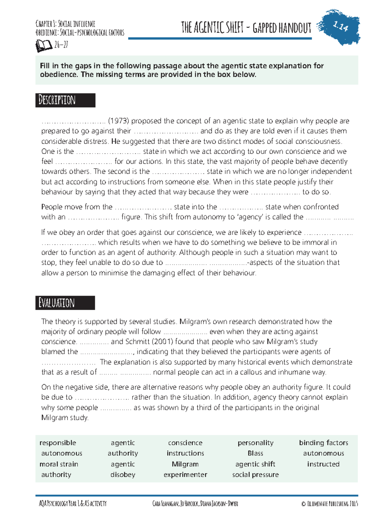 026-027 1-14 Agentic state - gapped handout - Chapter 1: Social ...
