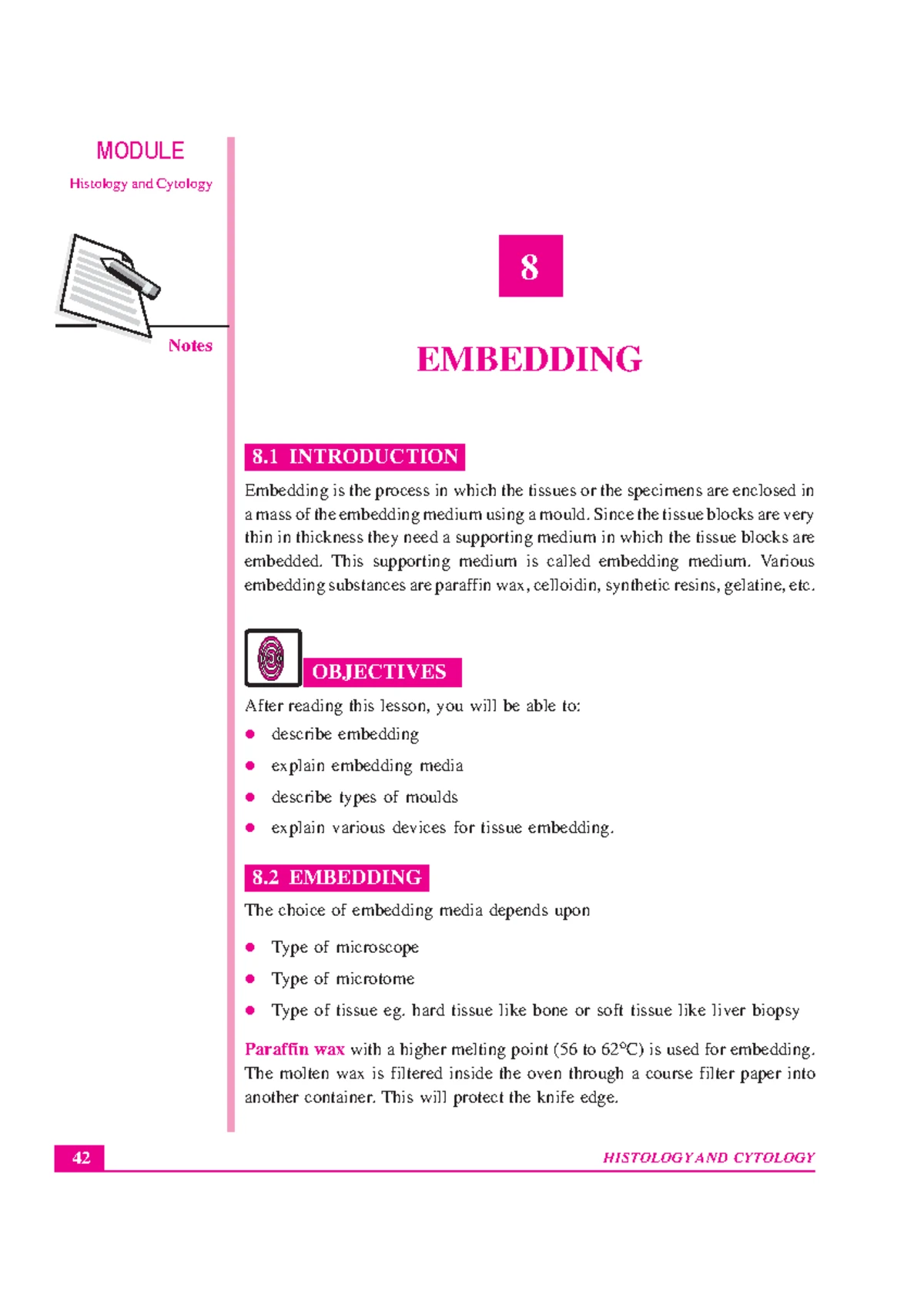 Lesson-08 Embedding- media, moulds and devices - MODULE Embedding ...