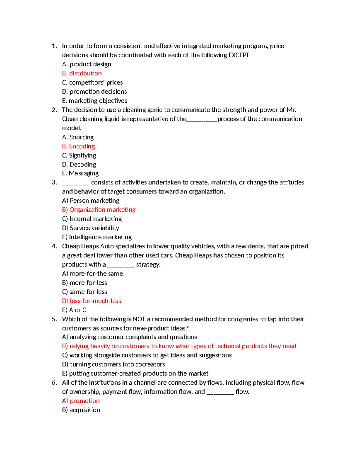 MKT101 Integrated Marketing Concepts: Quiz & Study Guide - Studocu