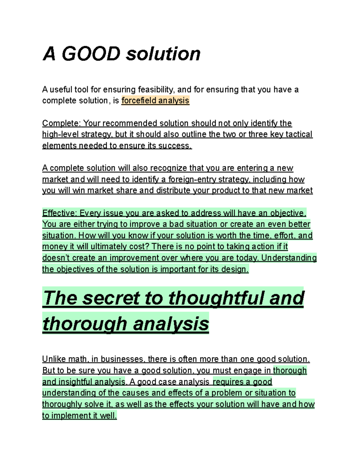 BU111 Lab#2 Analysis and Solution Framework Notes - Studocu