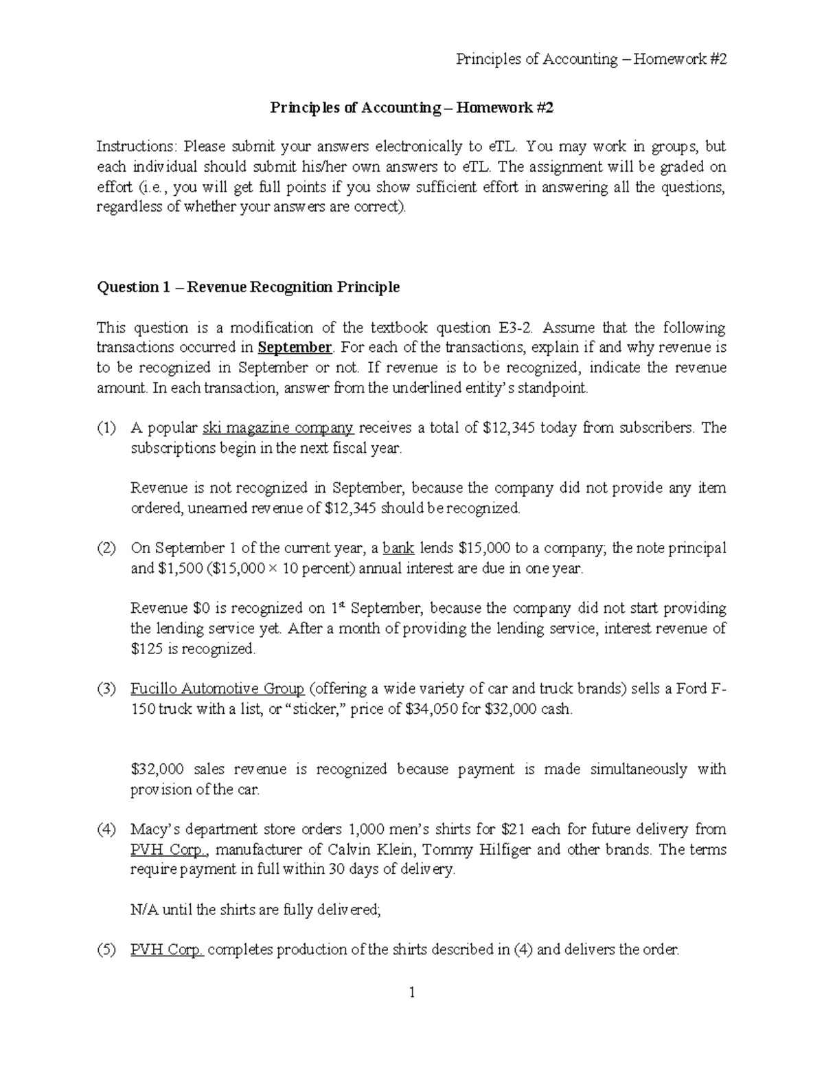 Homework 2 - hw 2 - Principles of Accounting – Homework # Instructions ...