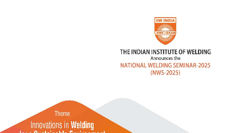 IIW-NWS 2025: Seminar on Welding Technologies and Innovations - Studocu