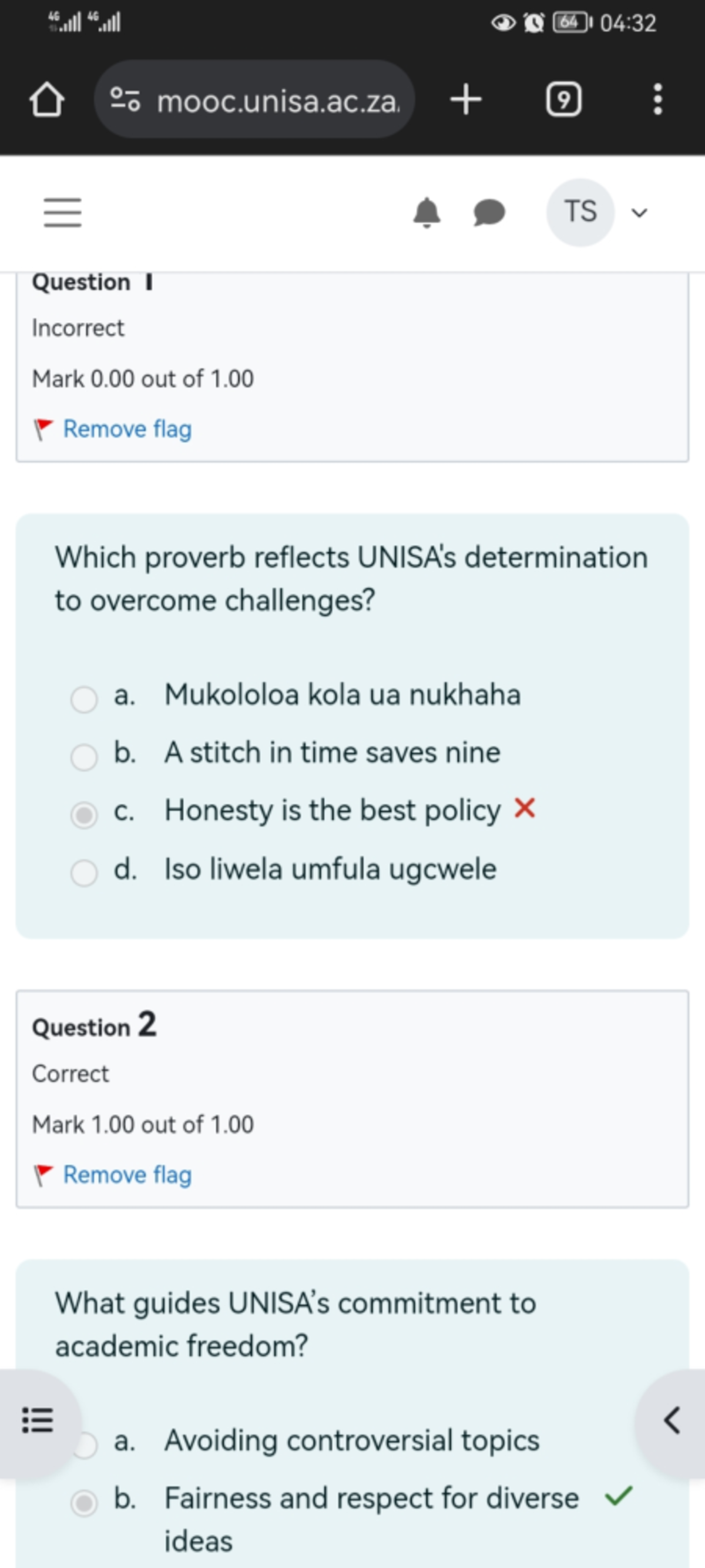 4G Academic Integrity Unit 1 MCQ: Overcoming Challenges & Ethics - Studocu