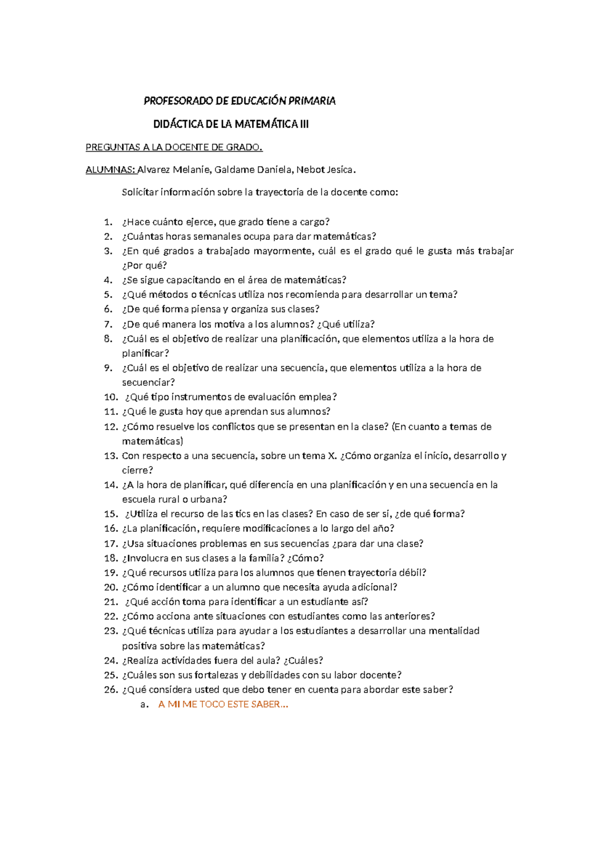 26 Preguntas sobre Didáctica en Matemáticas III - DDM - Studocu