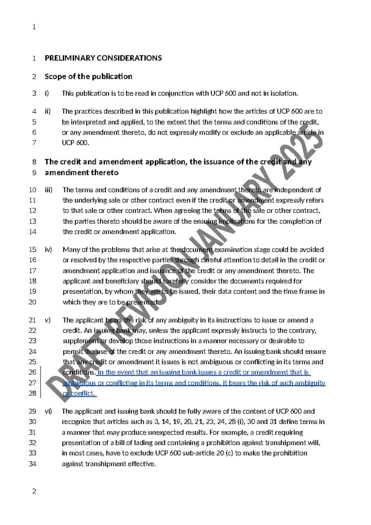ISBP 821 Revision Draft: Key Considerations and Guidelines - Studocu