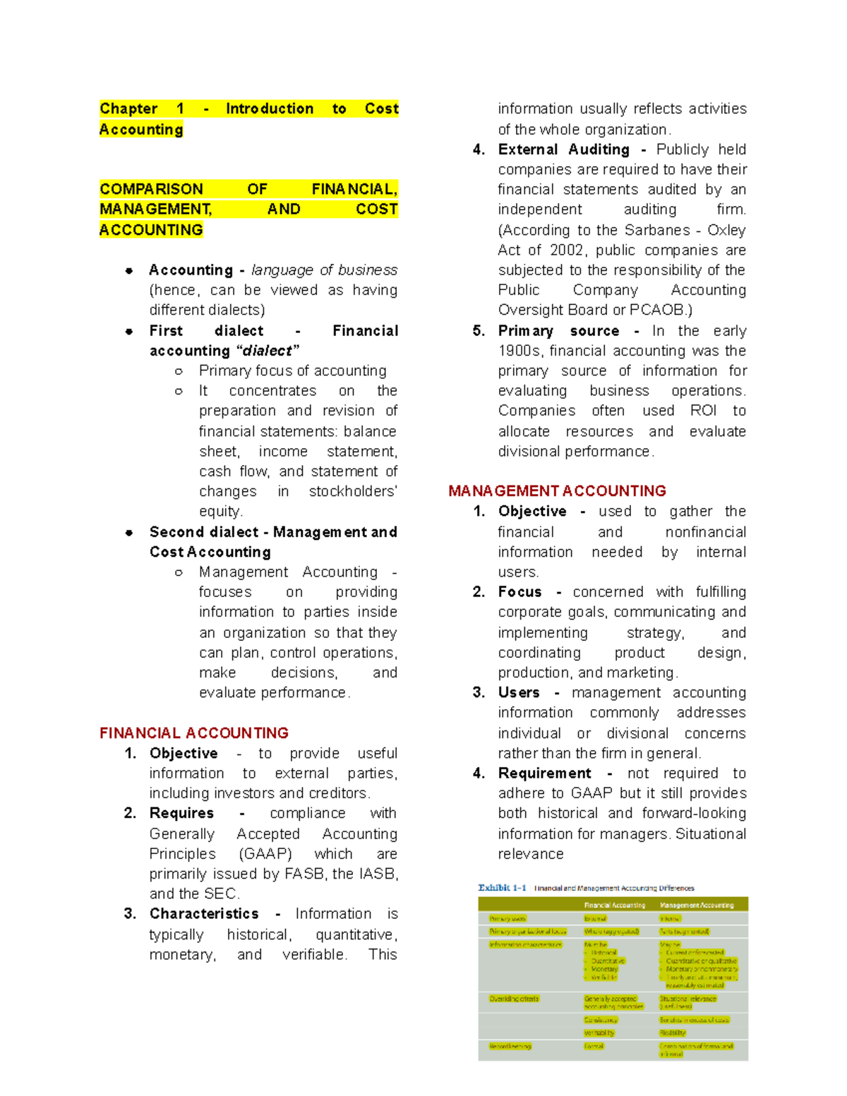Cost Accounting - Chapter 1 Overview by Kinney and Raiborn - Studocu