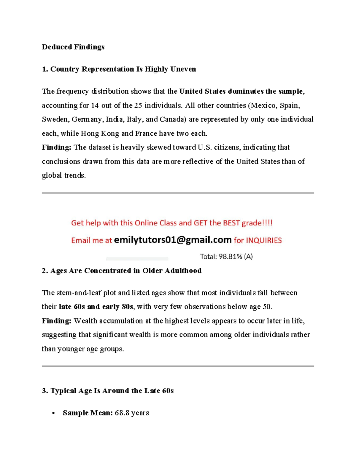 STA 201 Module 2 Written Assignment: Age & Country Representation ...