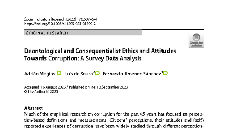 S11205 023 03199 2 - Deontological vs. Consequentialist Ethics in ...