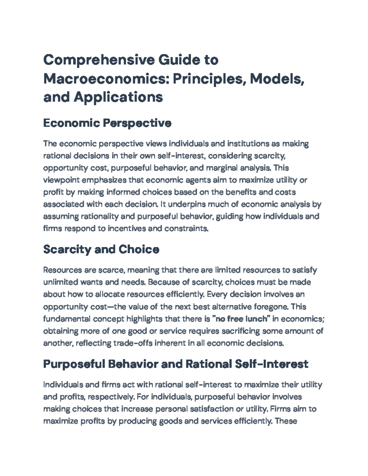 Comprehensive Guide to Macroeconomics: Principles & Models Overview ...