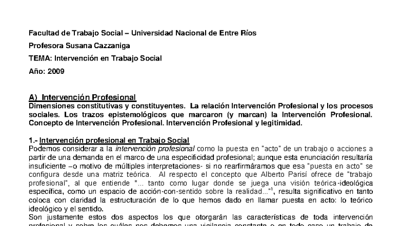 Intervención Profesional en Trabajo Social - Cód. 04 - Susana Cazzaniga ...