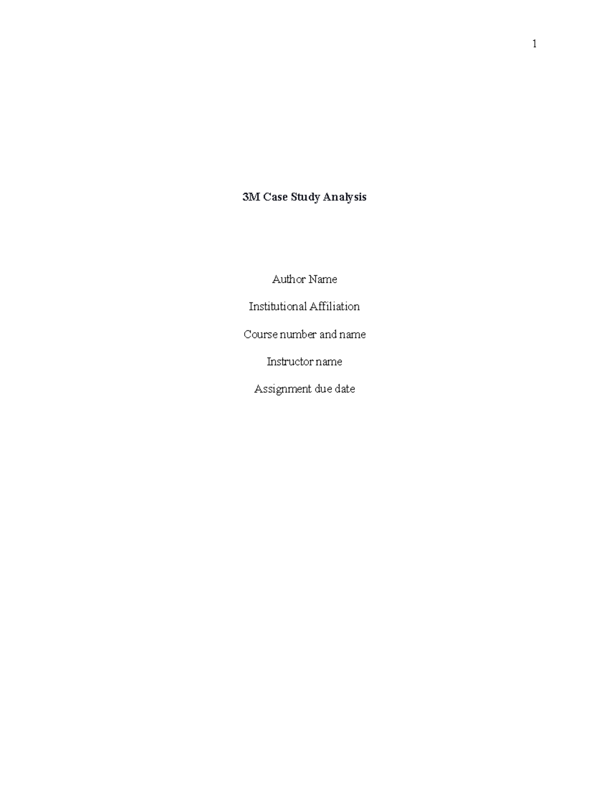 3M Case study analysis: Benefits and costs of lean six sigma - Studocu