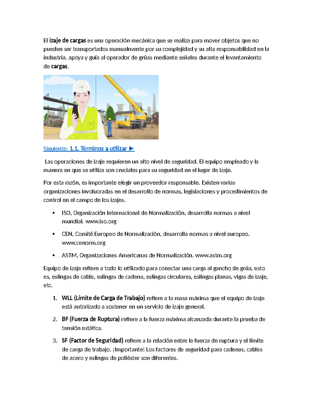 Seguridad en Izaje de Cargas: Normas y Procedimientos (S3) - Studocu