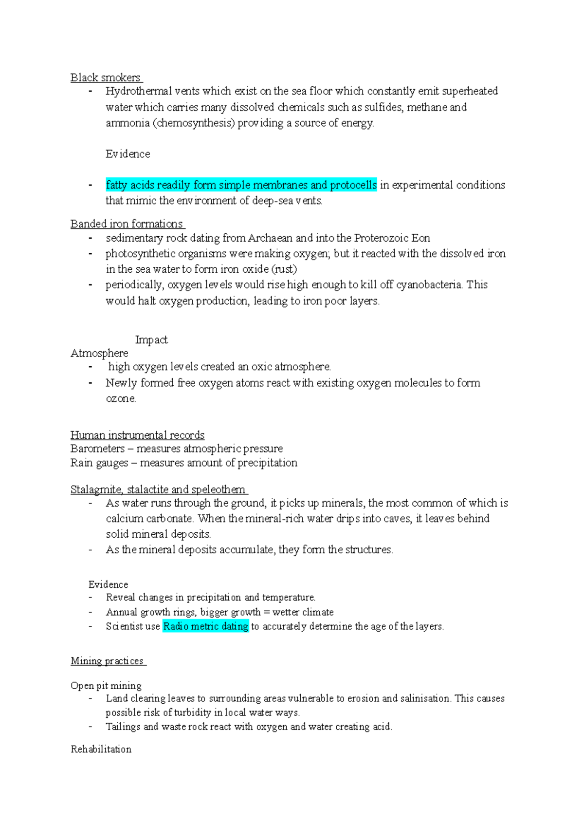 HSC Environmental Science Notes: Geological Hazards & Sustainability ...