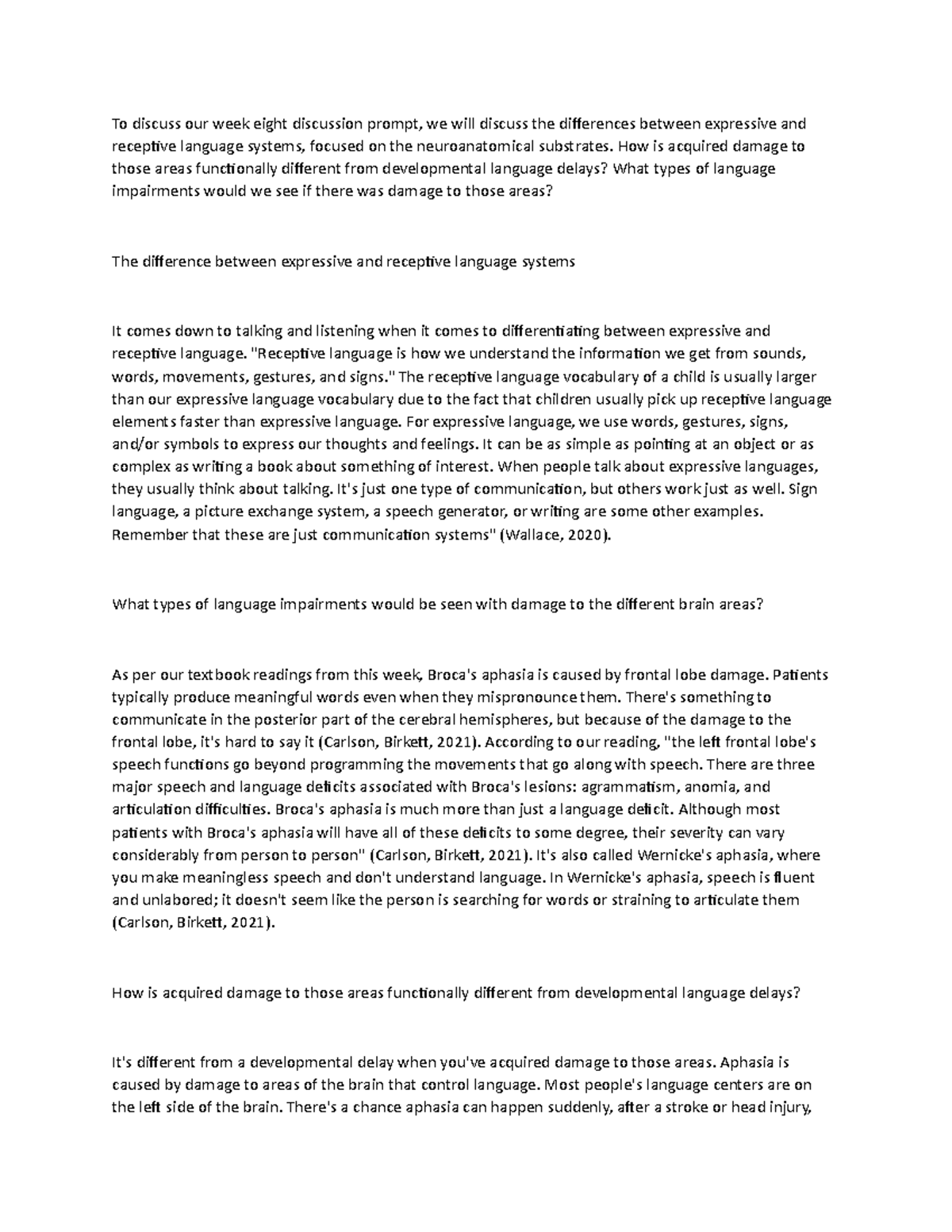 7-1 Discussion Analyzing Alex - To discuss our week eight discussion ...