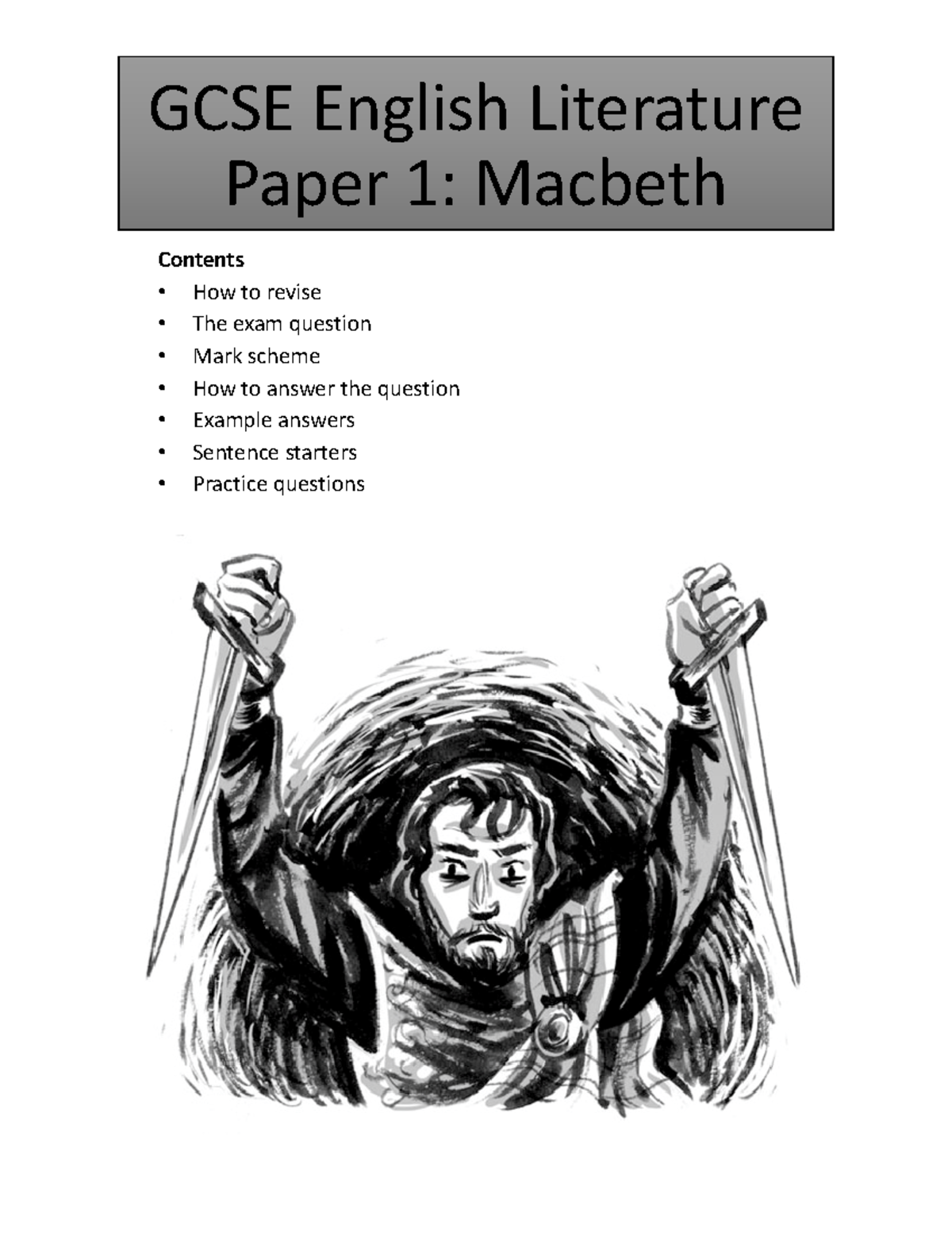 Macbeth GCSE Paper 1 Exam Practice Pack: Revision & Tips - Studocu