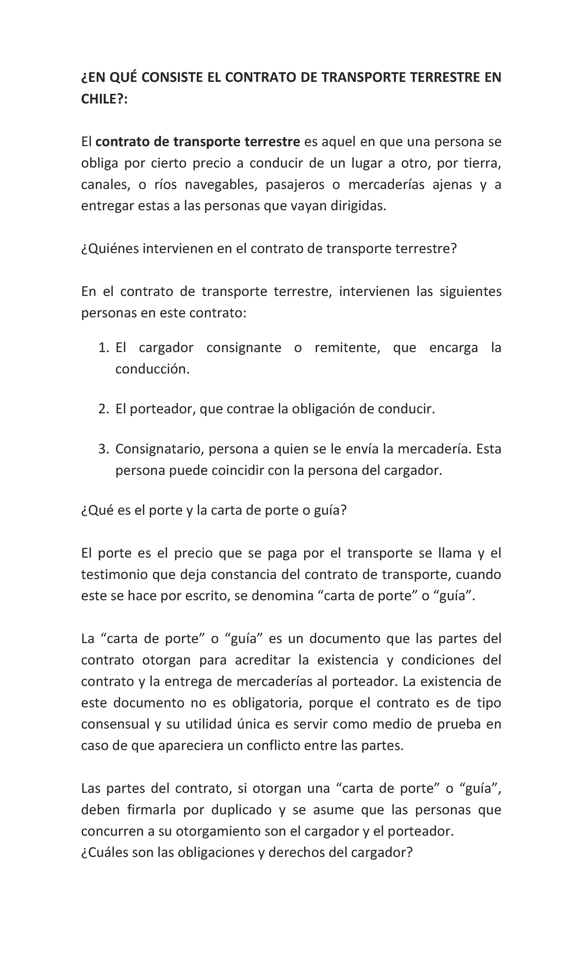 A5 Transporte de Carga Internacional 2026: Contrato y Responsabilidades ...