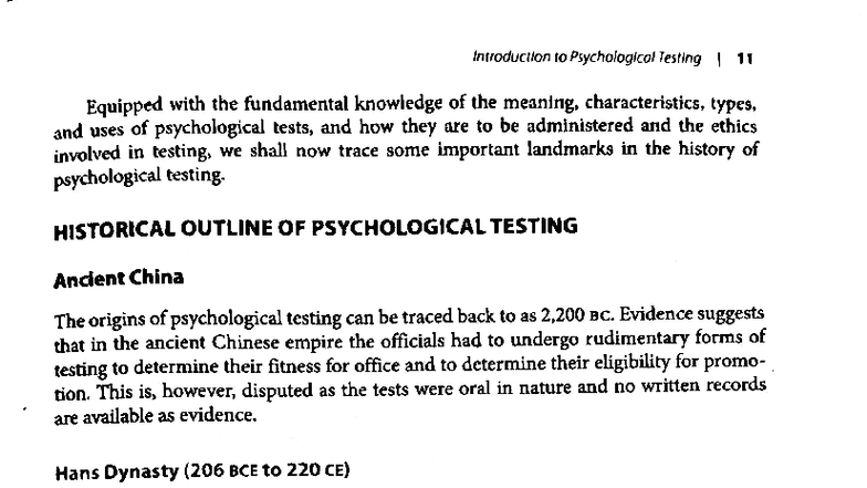 Unit 1: History of Psychological Testing and Its Evolution - Studocu
