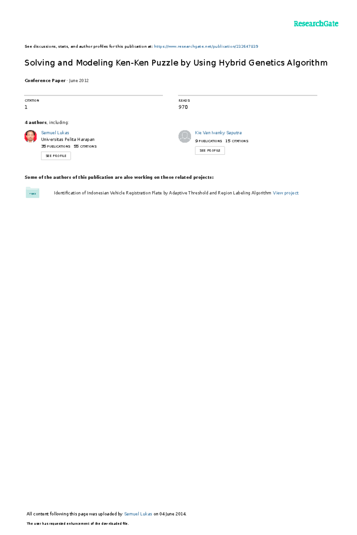 379970344-Paper Ken-ken Puzzle - See discussions, stats, and author ...