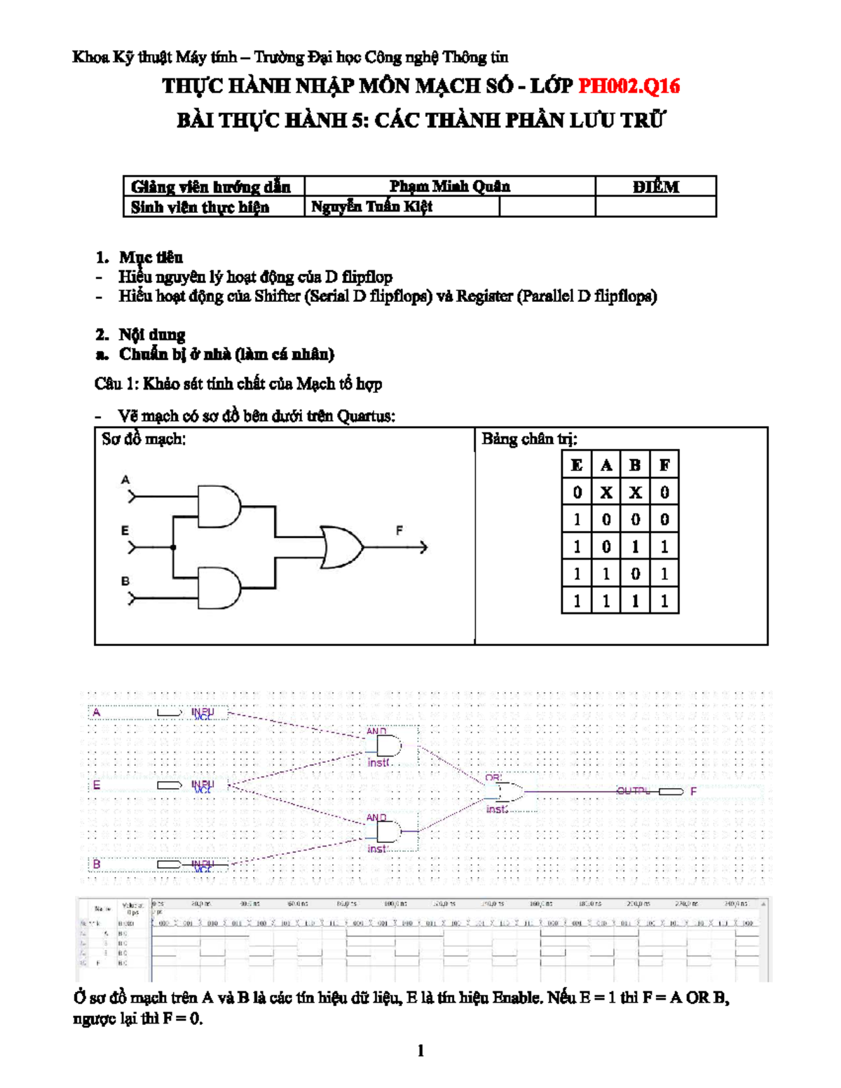 Lab 5: D Flip-Flop and JK Flip-Flop Analysis - PH002.Q16 - Studocu