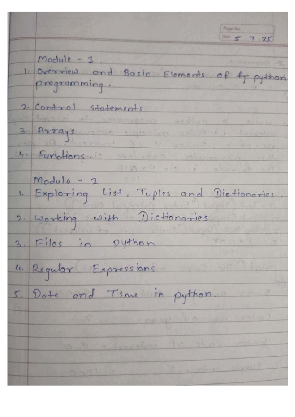 Python Notes: Overview, Control Statements, Arrays & Functions - Studocu